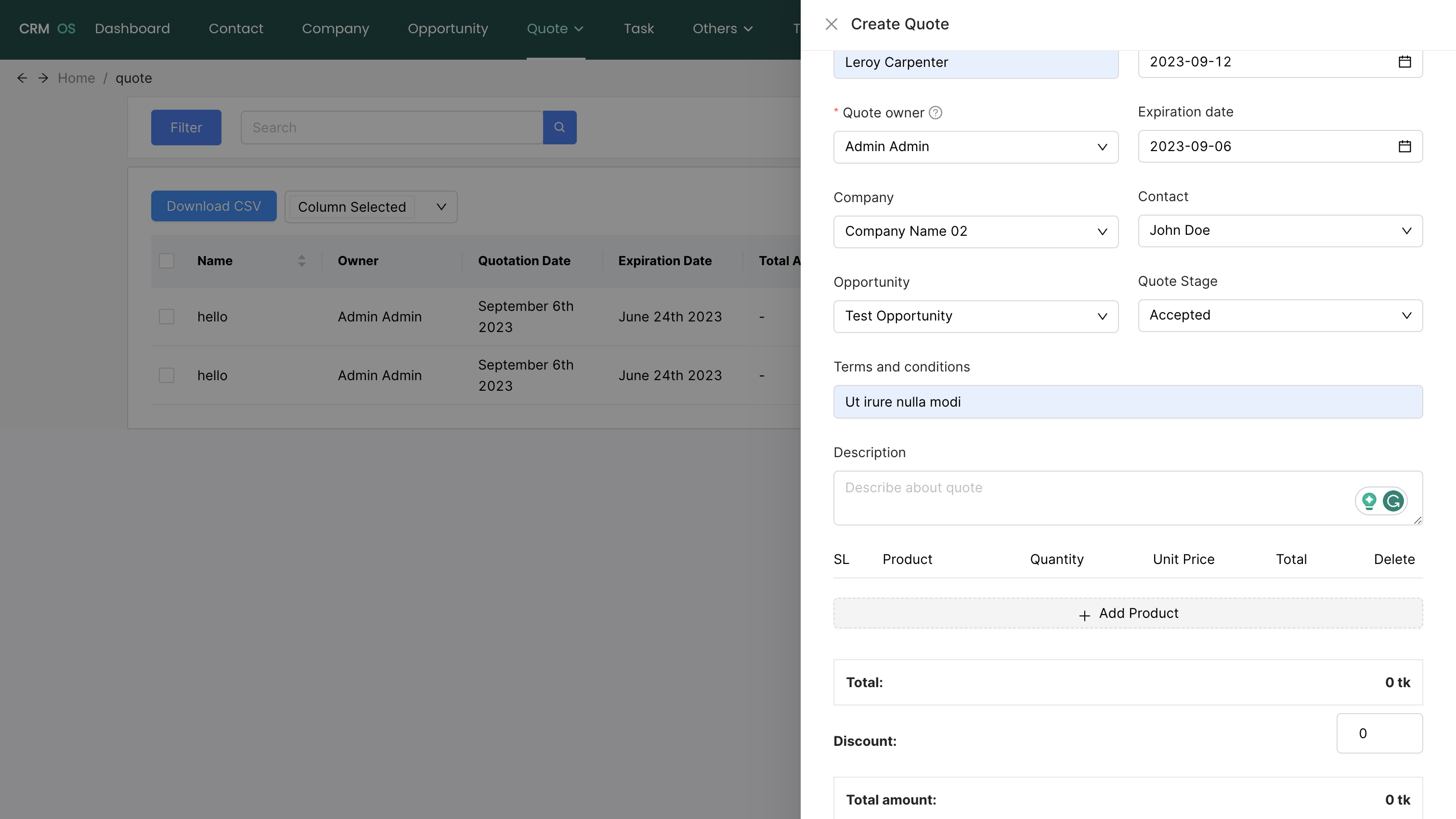 CRM PRO - All in One CRM in Laravel for cPanel by OmegaSolutionLLC